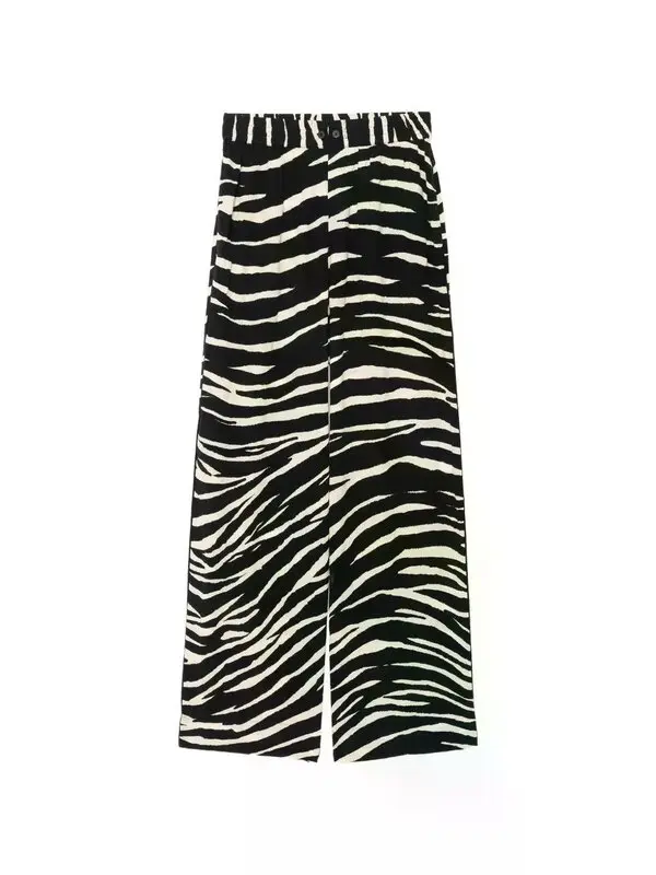Zadig&Voltaire Zebra Print Wide Leg Trousers