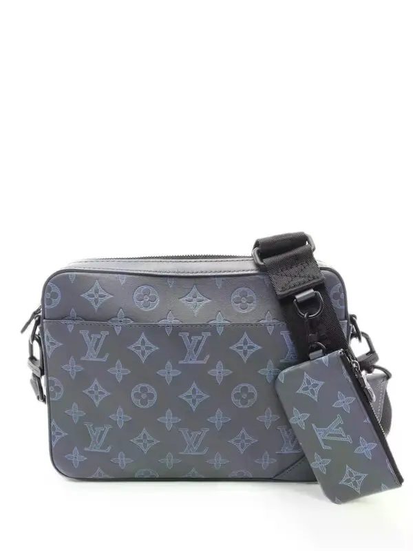 LOUIS VUITTON 2000s Duo Monogram Shadow Messenger Bag