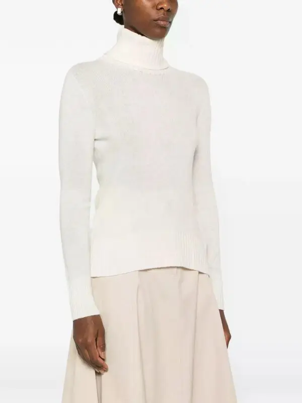 ARAGONA Roll-neck Ribbed-trim Sweater