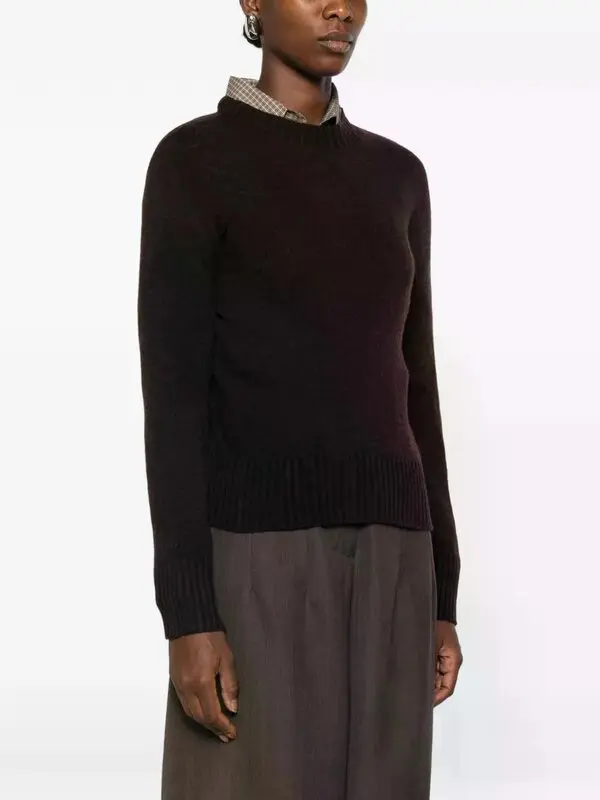 ARAGONA Ribbed-trim Sweater