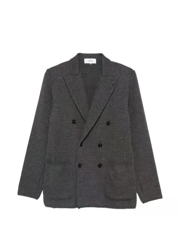 LARDINI Double-breasted Knitted Blazer