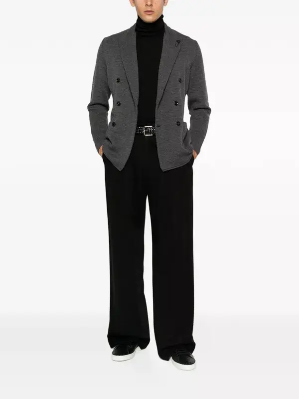 LARDINI Double-breasted Knitted Blazer