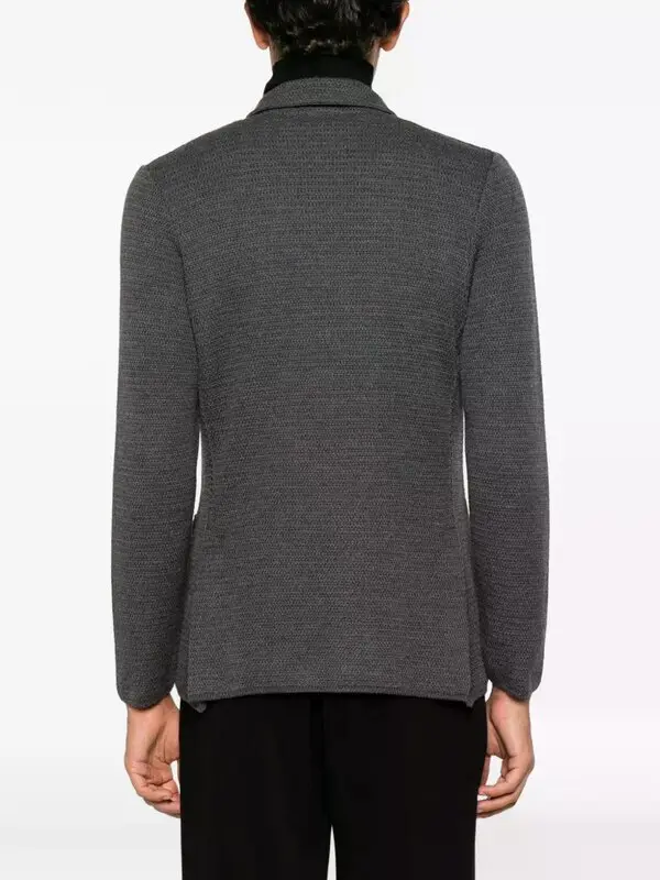 LARDINI Double-breasted Knitted Blazer