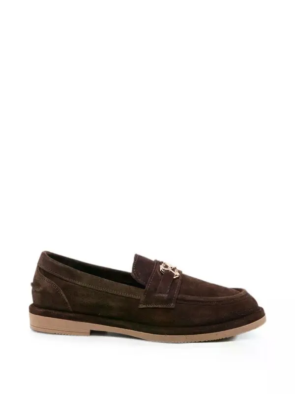 SERGIO MORETTI FIRENZE Suede Horsebit Loafers - Brown