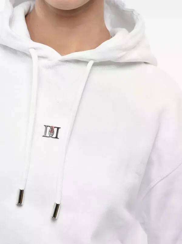 Dsquared2 Logo Plaque Hoodie - White