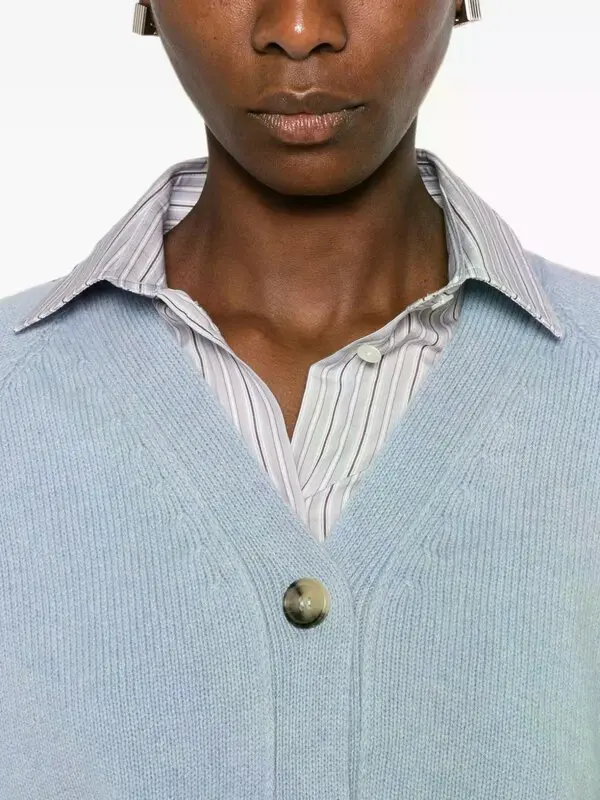 ARAGONA V-neck Ribbed-knit Cardigan
