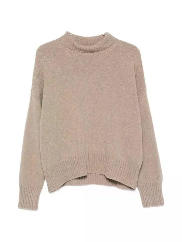 ARAGONA Turtleneck Ribbed-trim Sweater