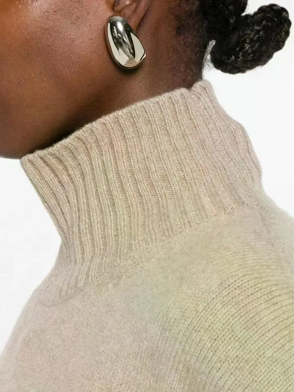 ARAGONA Turtleneck Ribbed-trim Sweater