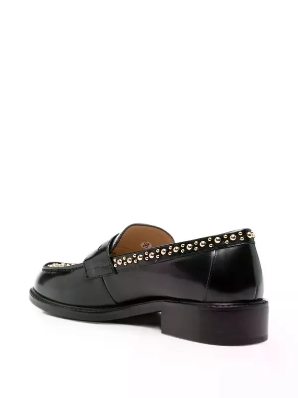 Furla Studded Leather Loafers