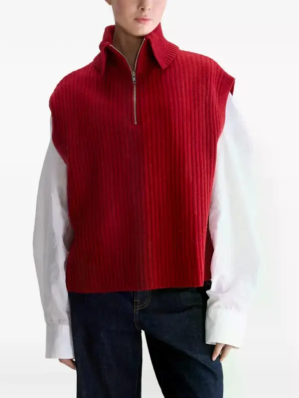 BELLEROSE Sleeveless Half-zip Sweater