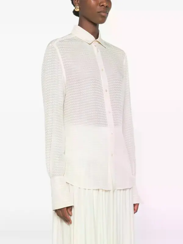 Fendi Long-sleeved Shirt With Classic Collar