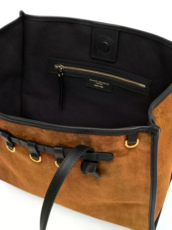 GIANNI CHIARINI Large Marcella Suede Tote Bag