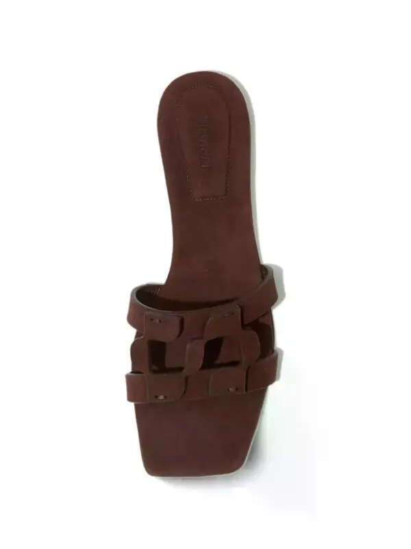Simkhai Monogram Suede Sandals