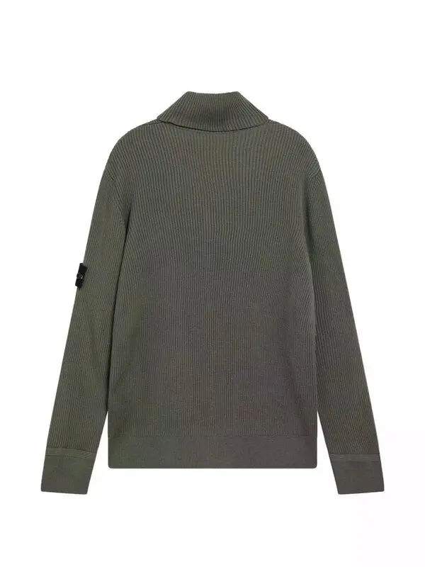Stone Island Compass-patch Ribbed-knit Sweater