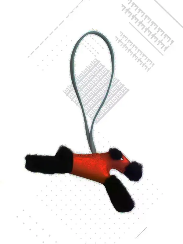 Hermès Leather Bag Charm - Orange