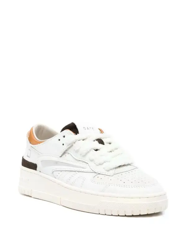 D.a.t.e. Leather Panelled Perforated Sneakers