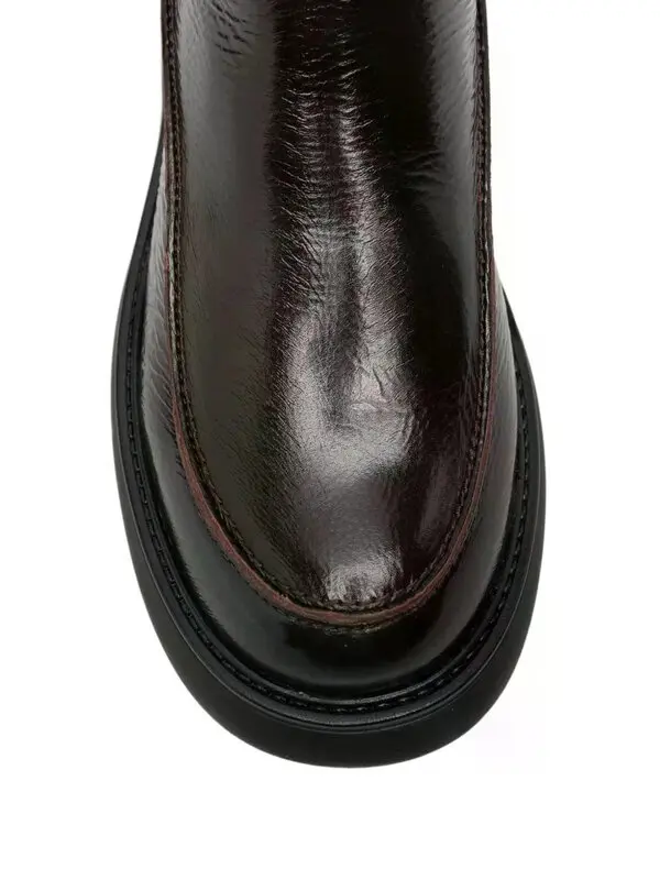 COPENHAGEN  Patent Leather Ankle Chelsea Boots