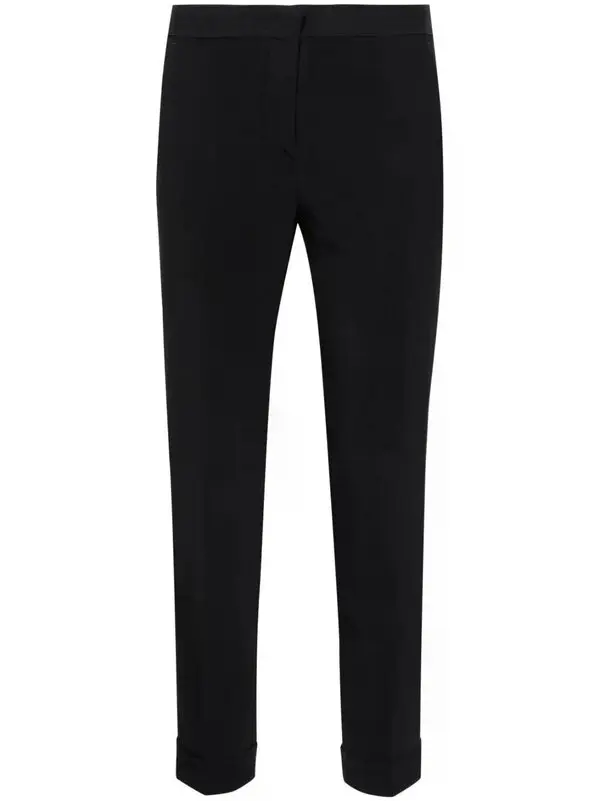 Etro High-waisted Cropped Trousers In Crepe