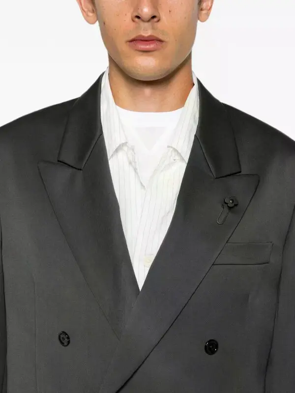 LARDINI Double-breasted Peak-lapel Blazer