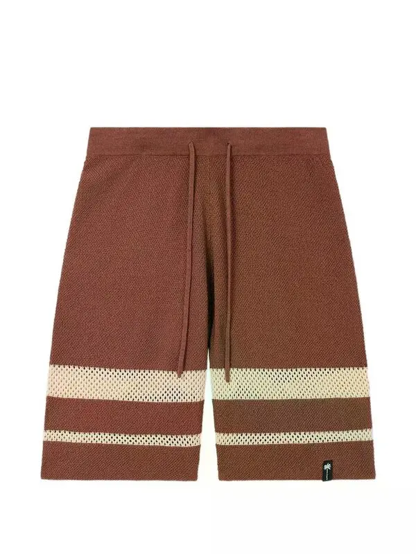 Palm Angels Palm Type Loose-knit Shorts