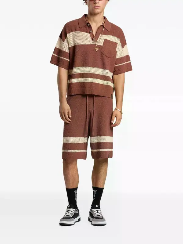Palm Angels Palm Type Loose-knit Shorts