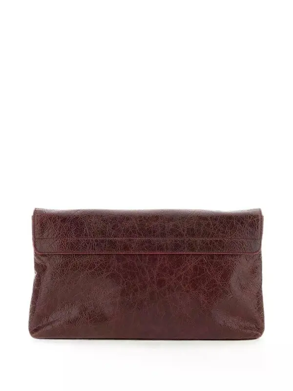 Balenciaga Le City Clutch In Berry - Red