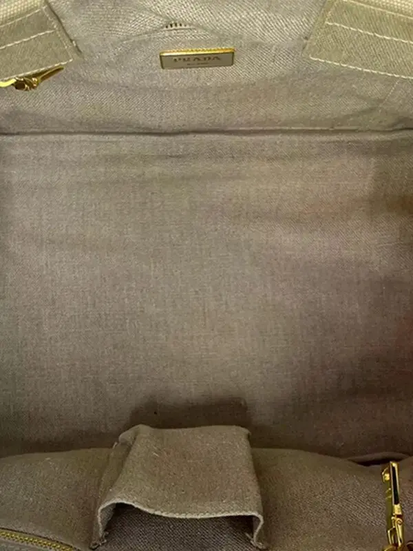 Prada Printed Canvas Canapa Tote Satchel - Orange