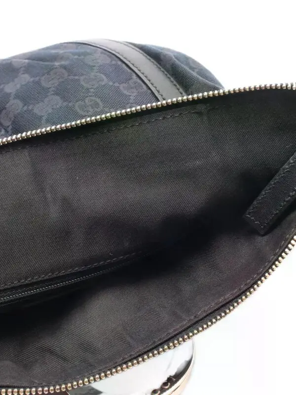 Gucci 2000s Abby Gg Canvas Shoulder Bag - Black