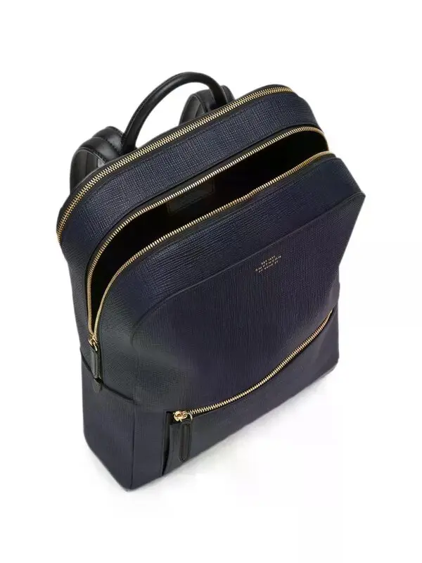 Smythson Zip-around Leather Backpack