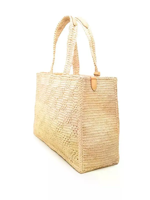 LOUIS VUITTON Raffia Shopper Mm Tote Bag