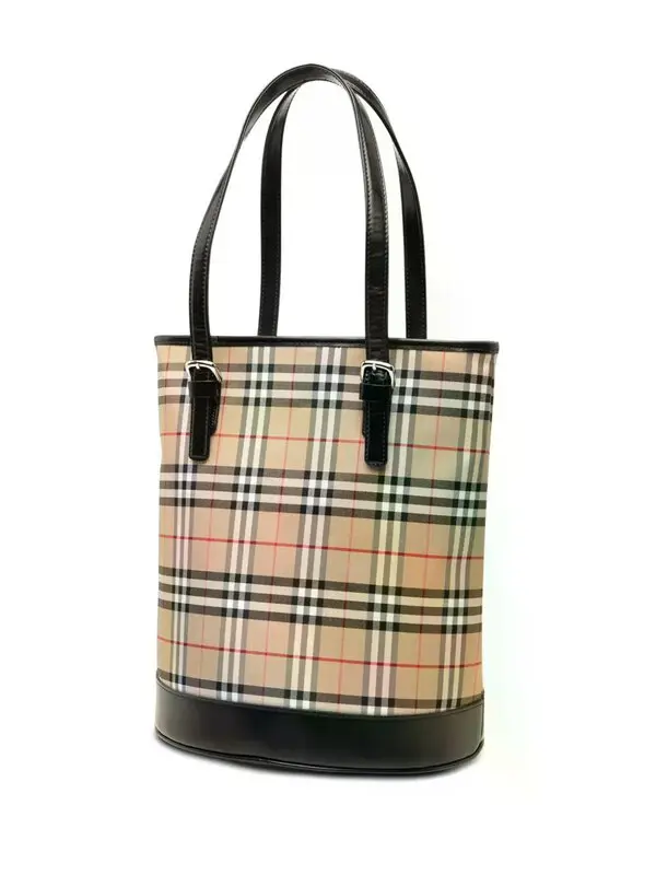 Burberry House Check Coated Canvas Bucket Bag