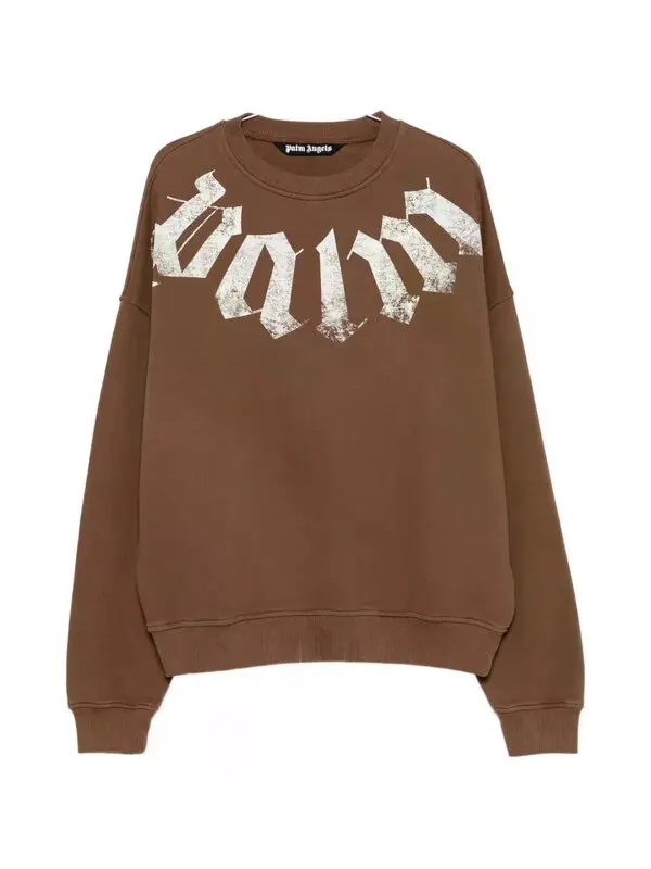 Palm Angels Big Neck Logo Printed Sweatshirt