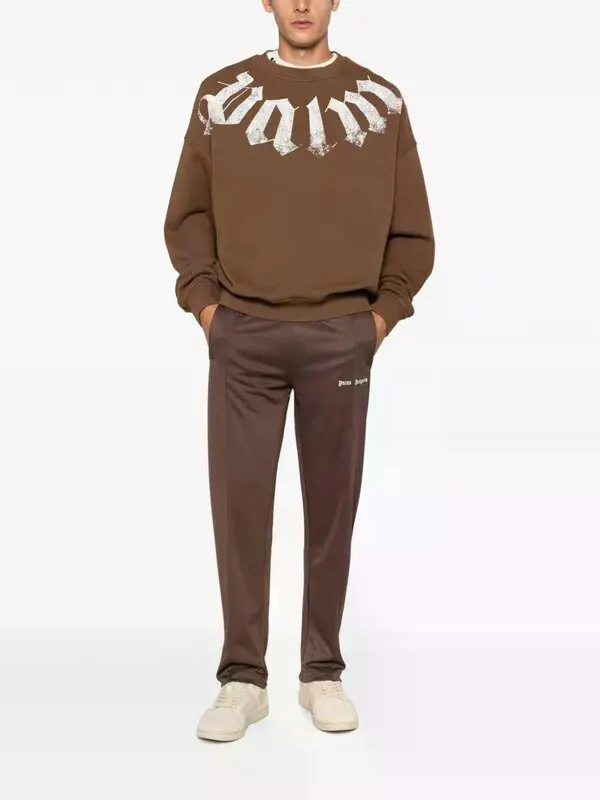 Palm Angels Big Neck Logo Printed Sweatshirt