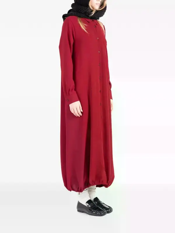 SOCIETE ANONYME Shirt Bubble Hem Midi Dress - Red