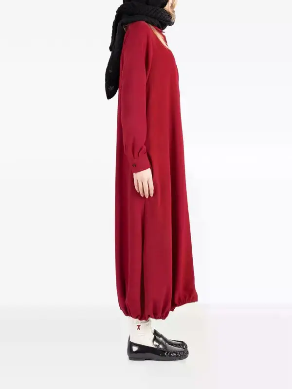 SOCIETE ANONYME Shirt Bubble Hem Midi Dress - Red
