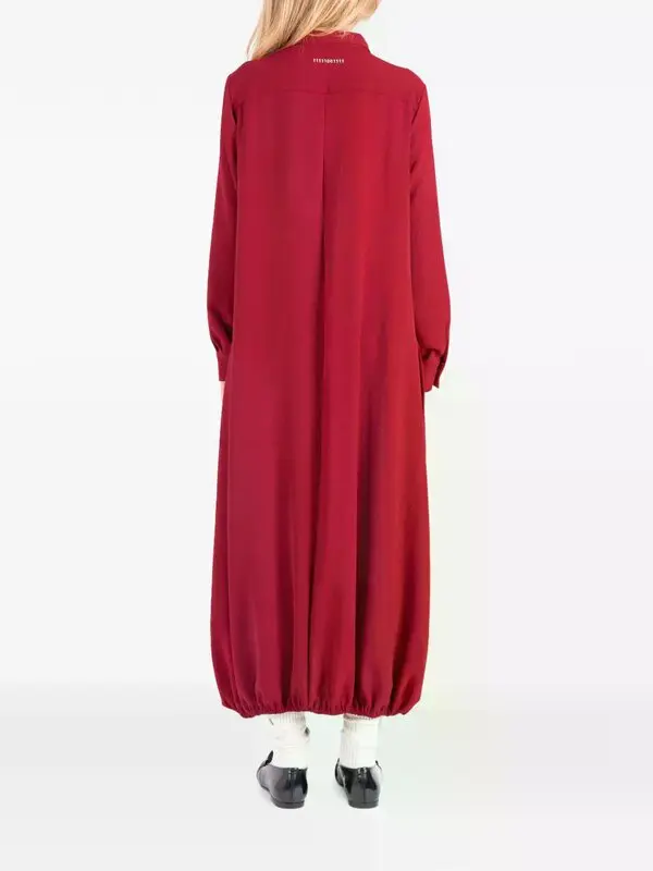 SOCIETE ANONYME Shirt Bubble Hem Midi Dress - Red
