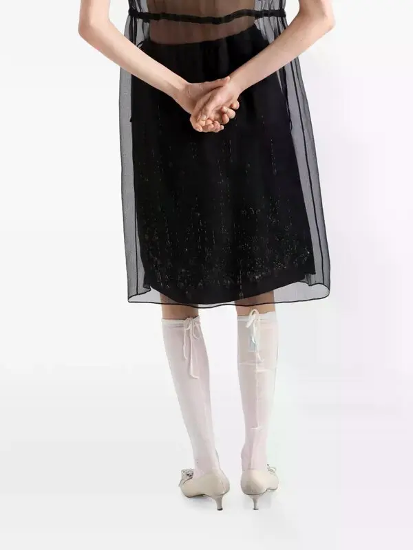 Prada Embroidered Silk Cigaline Dress