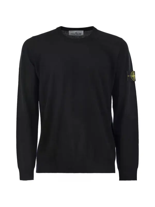 Stone Island Embossed-stitch Logo-patch Sweater