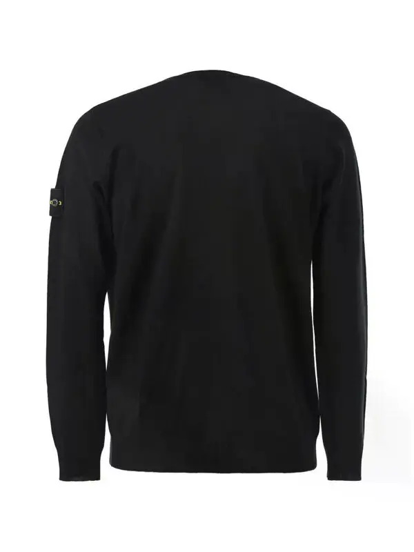 Stone Island Embossed-stitch Logo-patch Sweater