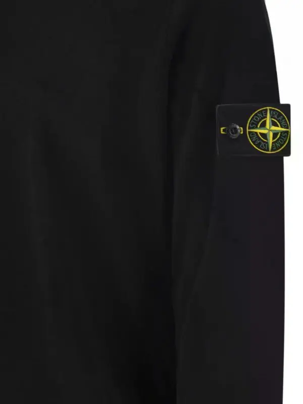 Stone Island Embossed-stitch Logo-patch Sweater