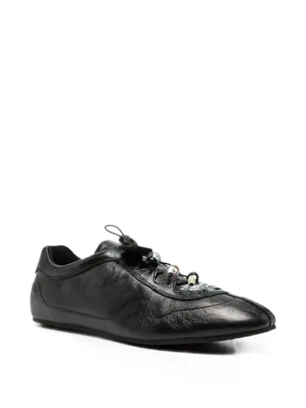 Cecilie Bahnsen Blaise Embellished Leather Sneakers