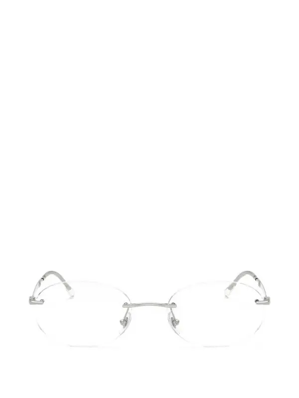 Ray-ban Rimless Oval Eyeglasses - Silver