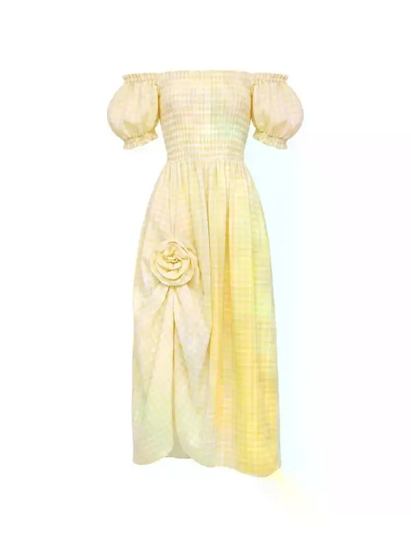 Sleeper Gingham-check Maxi Belle Dress