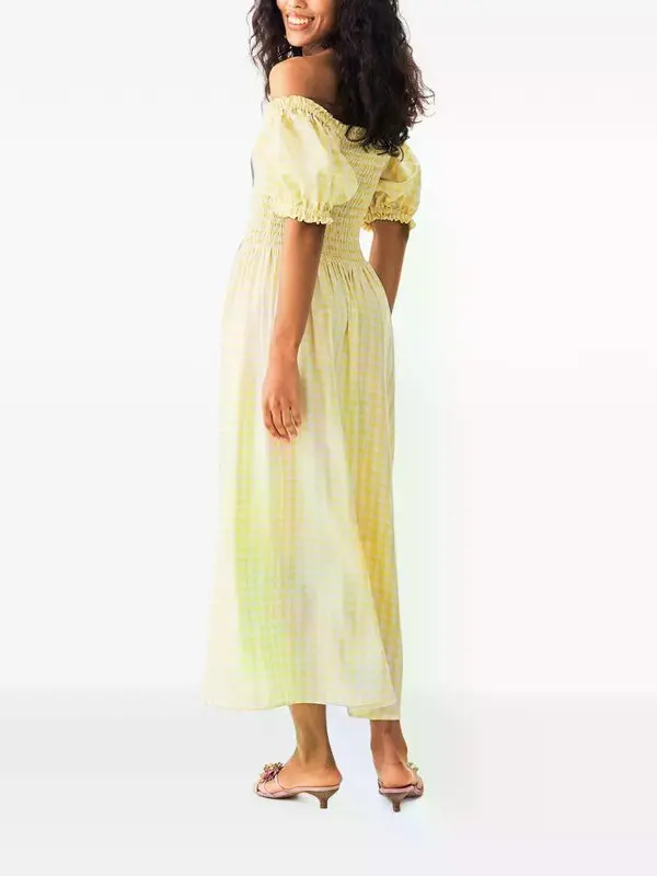 Sleeper Gingham-check Maxi Belle Dress