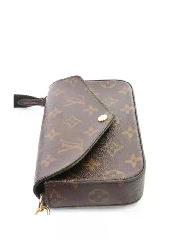LOUIS VUITTON 2010s Monogram Félicie Pochette Shoulder Bag - Brown