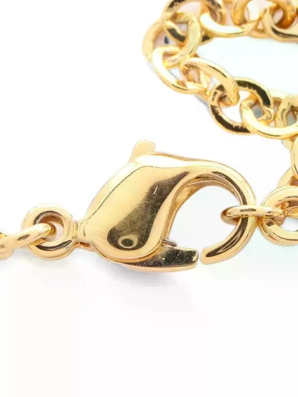 Dior Tone Logo Heart Pendant Necklace