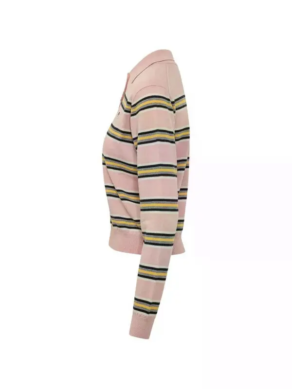 Fiorucci Angels Patch Striped Polo Sweater