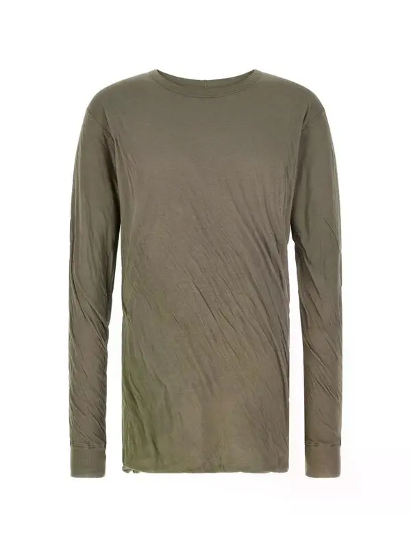 Rick Owens Jumbo Double Ls T In Drk Pearl Unstable Cotton