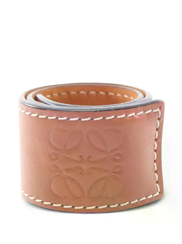 Loewe Anagram Detail Leather Bangle