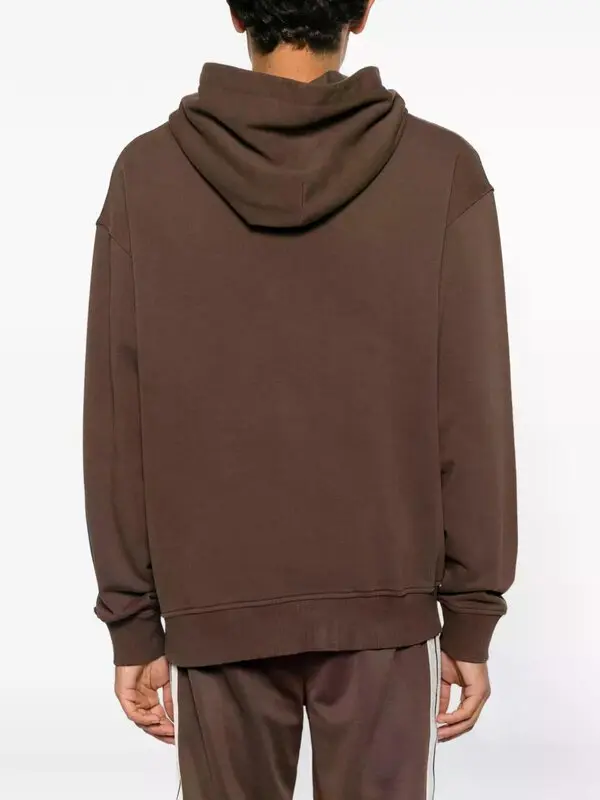 Palm Angels Neck Logo Printed Hoodie